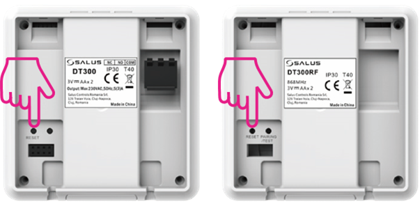 Salus Controls DT300, DT300RF - Digital Room Thermostat Quick Guide ...
