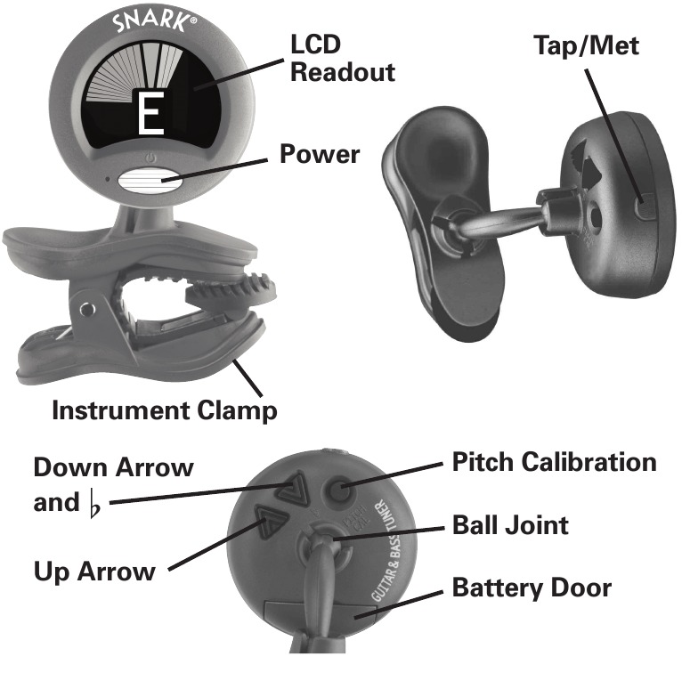 Snark SN-1X - Clip-On Chromatic Tuner Manual | ManualsLib