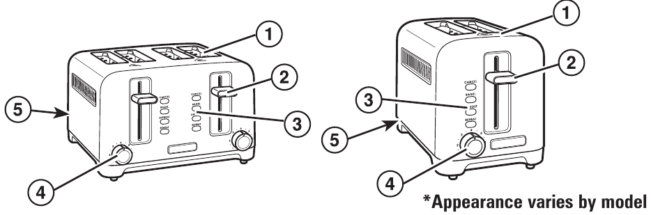 Hamilton Beach 22990, 24990 - Pro 2-4 Slice Toasters Manual | ManualsLib