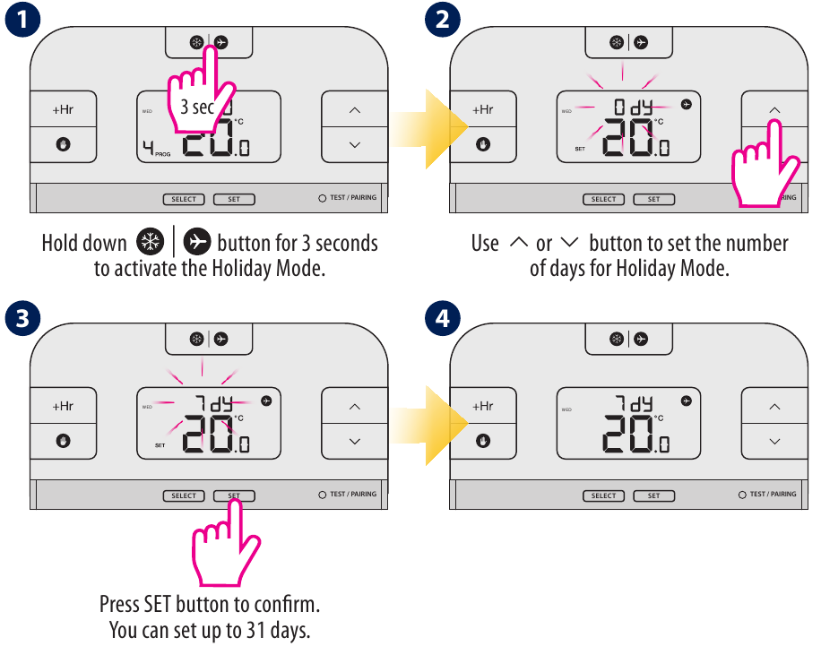 Salus Controls RT510+, RT510TX+, RT510RF+ Thermostat Quick Guide ...