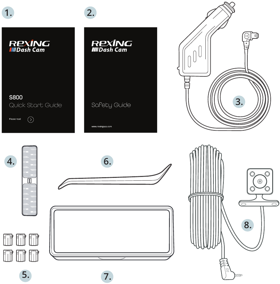 Rexing S800 - Dash Cam Quick Start Guide | ManualsLib