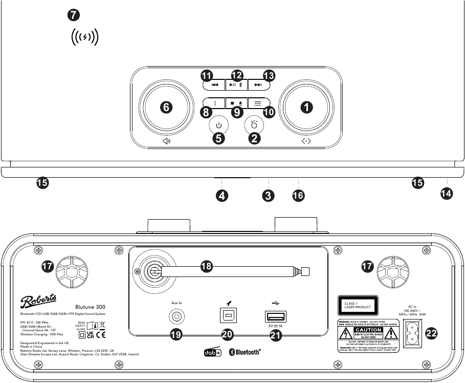 Roberts Blutune 300 - Wireless Charging Sound System Manual | ManualsLib