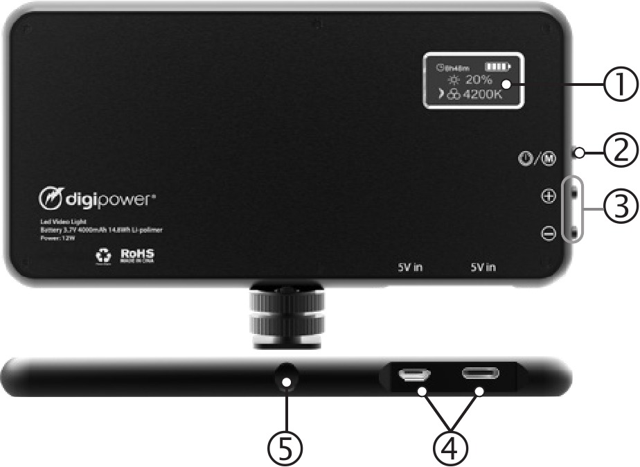 Digipower PRO-EVENT DP-VL180 - 180 Led Video Light Manual | ManualsLib