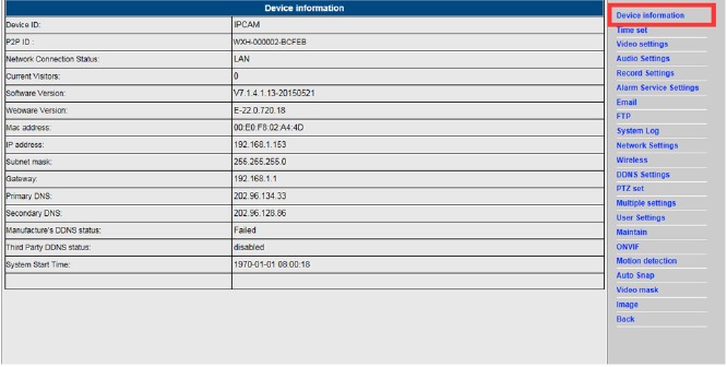 Denver IPC-1020, IPC-1030 Smart Camera Manual | ManualsLib
