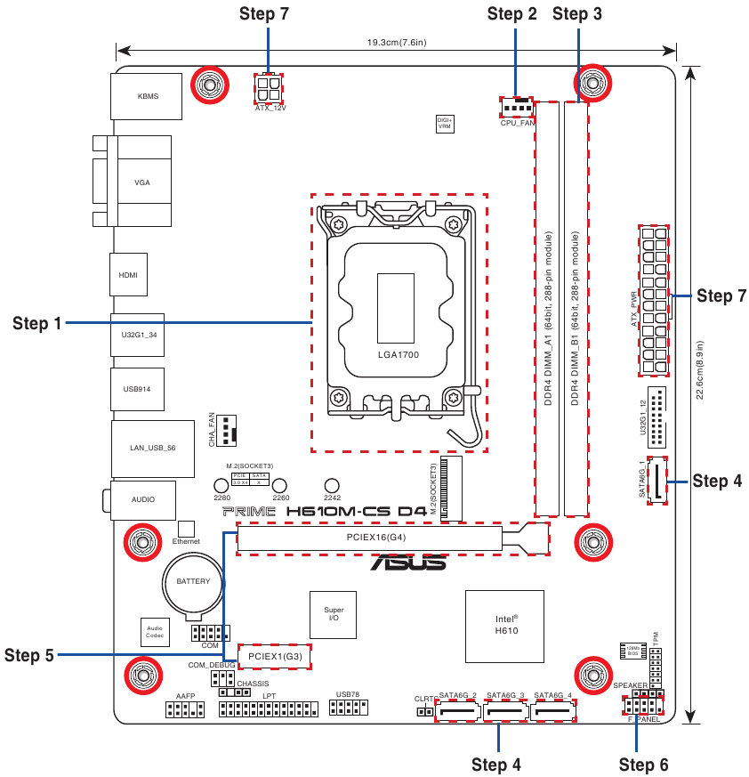 Asus PRIME H610M-CS D4 - Motherboard Quick Start Guide | ManualsLib