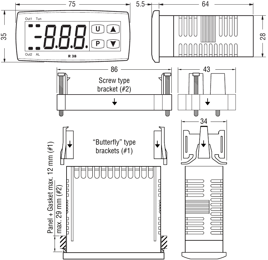 ASCON TECNOLOGIC R38 - Microprocessor Based Digital Electronic Controller Quick Guide | ManualsLib