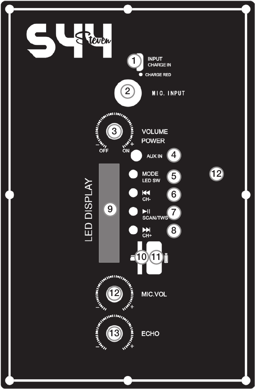 BLACKPOINT S44 Steven - Rechargeable Speaker Manual | ManualsLib