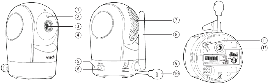VTech VM5262, VM5262-2 - Pan And Tilt Video Monitor Manual | ManualsLib