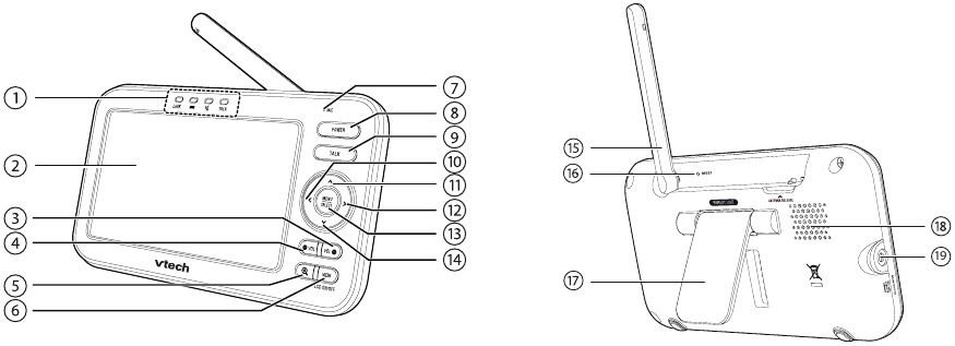 VTech VM5262, VM5262-2 - Pan And Tilt Video Monitor Manual | ManualsLib