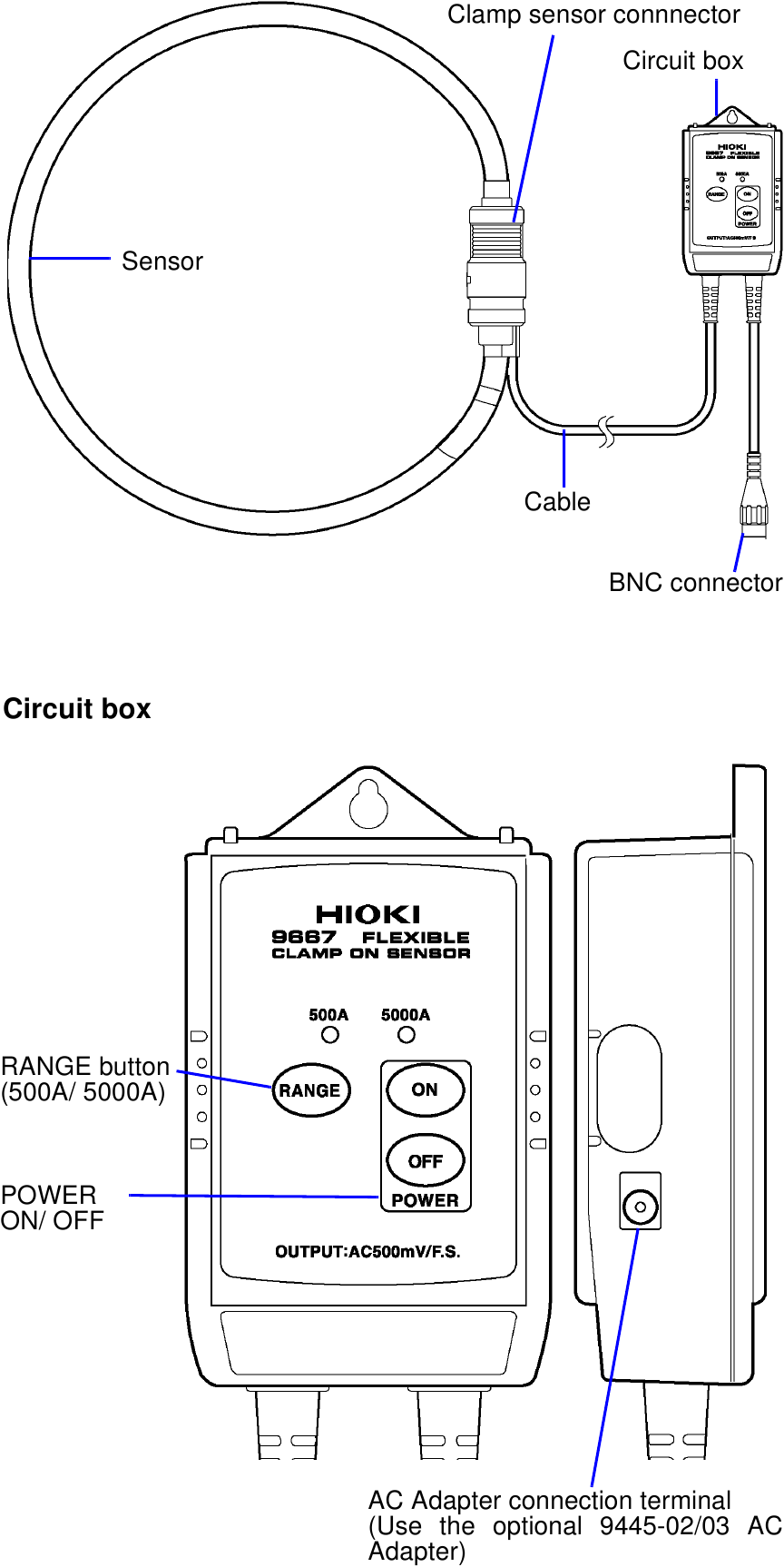 Hioki 9667 - Flexible Clamp On Sensor Manual | ManualsLib