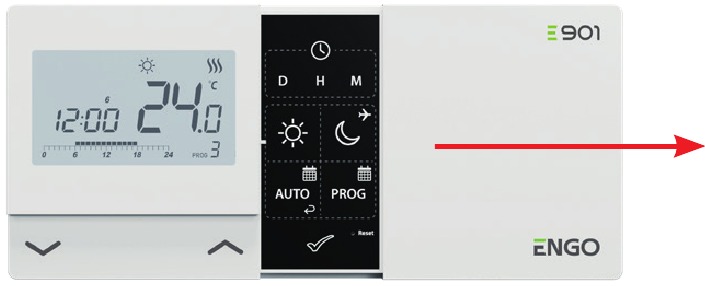 ENGO CONTROLS E901RF, E901 - Wireless/Hardwired Programmable Thermostat ...