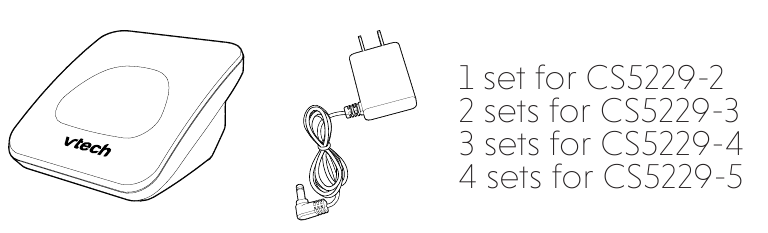 VTech CS5229, CS5229-2, CS5229-3, CS5229-4, CS5229-5 Quick Start Guide ...