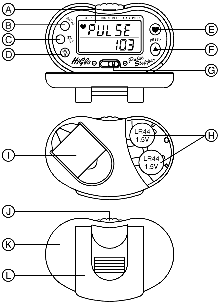 Oregon Scientific PE316PM - Pedometer With Pulsemeter Manual | ManualsLib