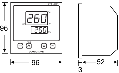 MULTISPAN UTC-121P - Temperature Controller Manual | ManualsLib