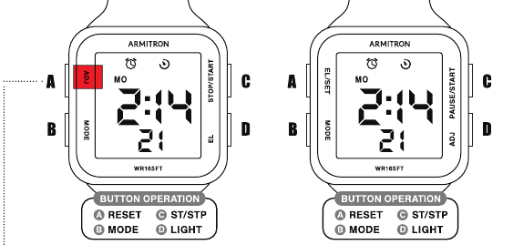 Armitron Droid Chrono Pro Sport M1179A - Watch WR 165ft, 43.5mm Manual ...