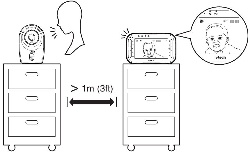 VTech VM341, VM341-2 - Safe & Sound Full Color Video Monitor Manual ...