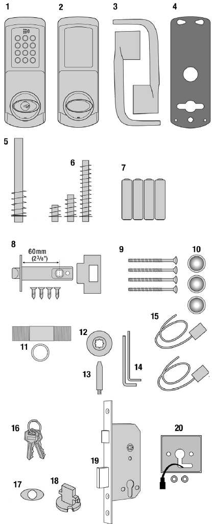 CODELOCKS CL5510, CL5510PK, CL5520 - Door Lock Installation ...