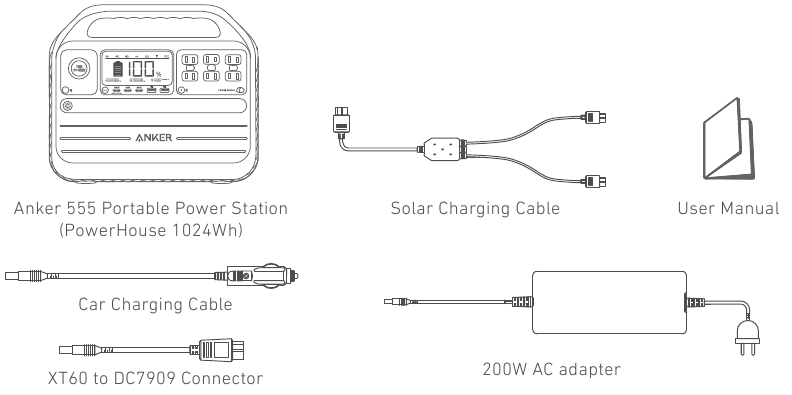 Anker 555 (PowerHouse 1024Wh) - Portable Power Station Manual | ManualsLib