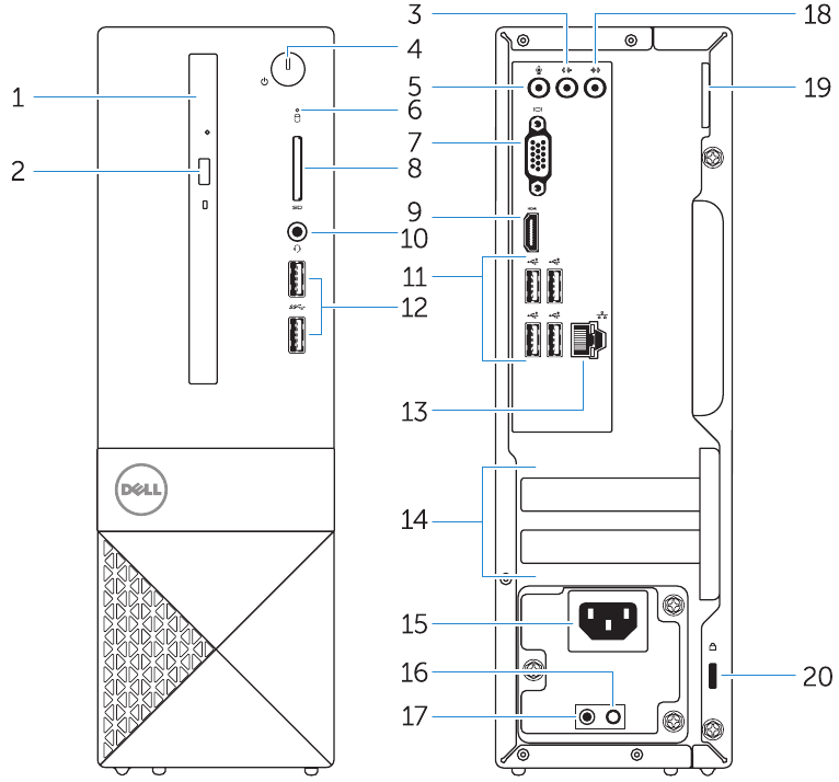 Dell Vostro 3250 D13S - Desktop PC Quick Start Guide | ManualsLib
