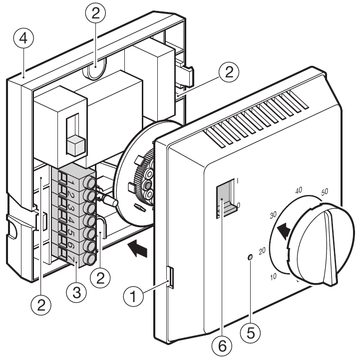 Hager EK005, 25505 - Room Thermostat With Separate Probe Manual ...