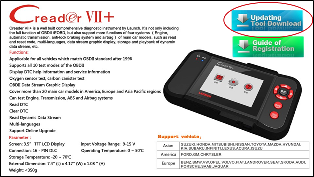 Launch Creader VII+, Creader VIII - Car Code Reader Quick Start Guide ...