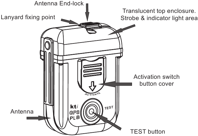 KTI Safety Alert PLB SA2G - 406MHz Personal Locator Beacon Manual ...