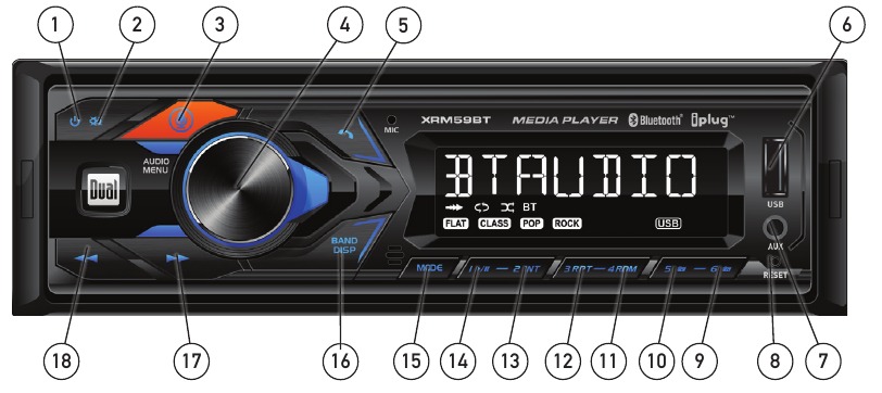 Dual XDM280BT - AM/FM Receiver with Bluetooth and Fixed Face Manual ...