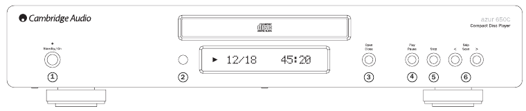 Cambridge Audio azur 550C/650C - Compact Disc Player Manual | ManualsLib