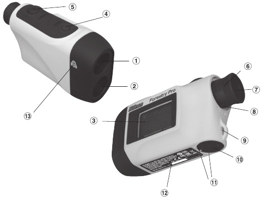 Nikon Forestry Pro 1 - 6x21 Laser Rangefinder First Version Manual ...