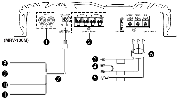 Alpine MRV-100M - Subwoofer Drive Monaural Power Amplifier Manual | ManualsLib