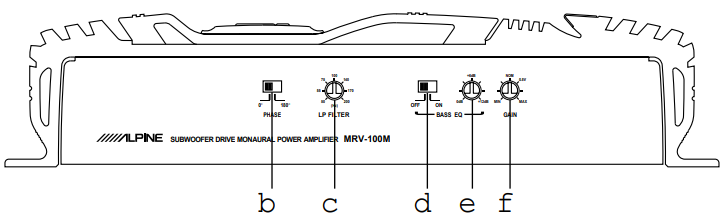 Alpine MRV-100M - Subwoofer Drive Monaural Power Amplifier Manual ...