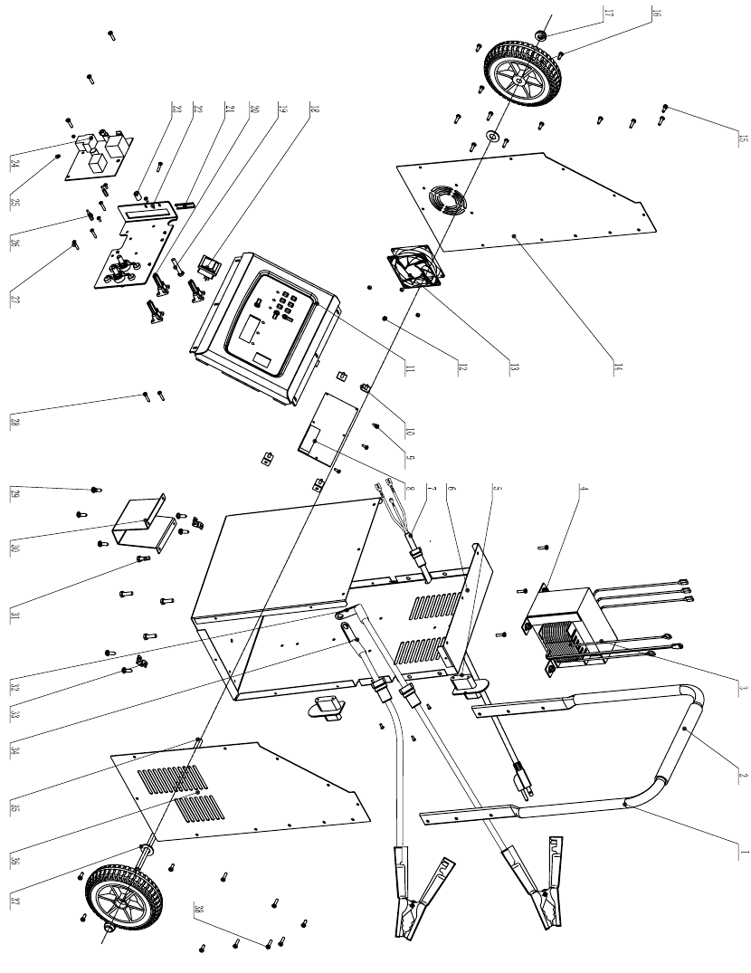 CEN-TECH 63423 - 2/10/40/200A 6/12V Automatic Battery Charger with ...