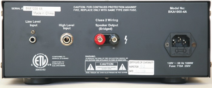 ButtKicker BKA1000-4A - Power Amplifier 120 volt version Manual ...