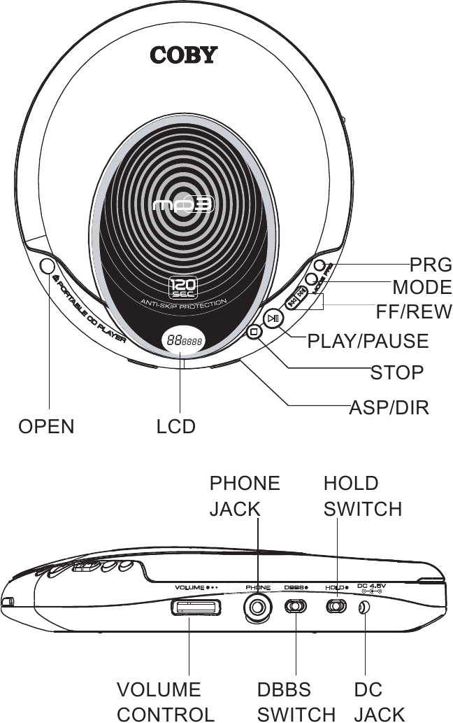 Coby MP-CD521 - MP3 CD Player Manual | ManualsLib