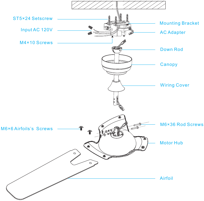 Carro CES523AL, CES563AL - Smart Ceiling Fan Installation Manual | ManualsLib