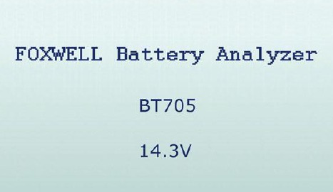 Foxwell BT-705 - Battery Analyzer Manual | ManualsLib