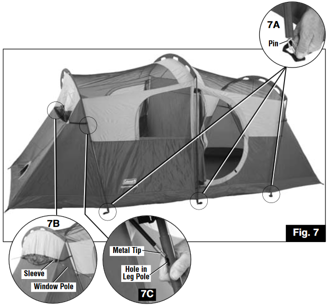 Coleman WEATHERMASTER 10 TENT 2000001598 SetUp Manual | ManualsLib