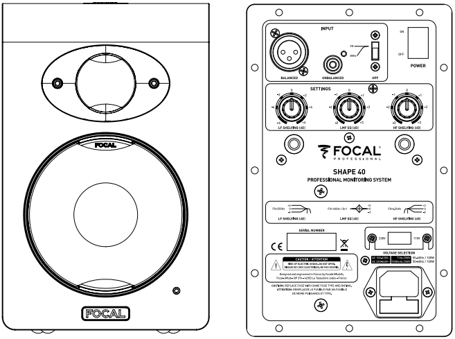 Focal SHAPE 40/50/65/TWIN - Loudspeaker Manual | ManualsLib