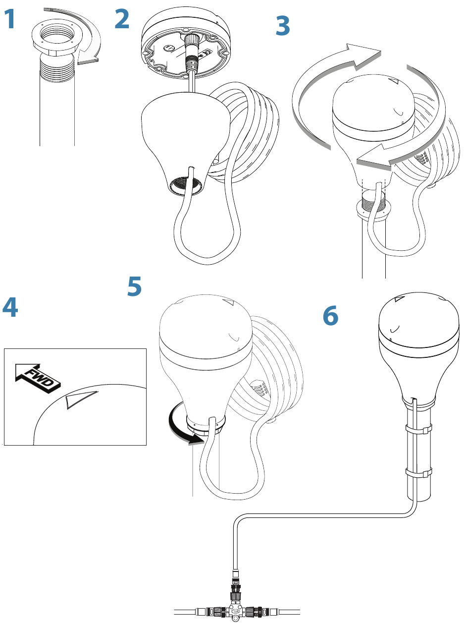 Lowrance Point-1, Simrad GS25, B&G ZG100 - GPS Antenna Installation ...