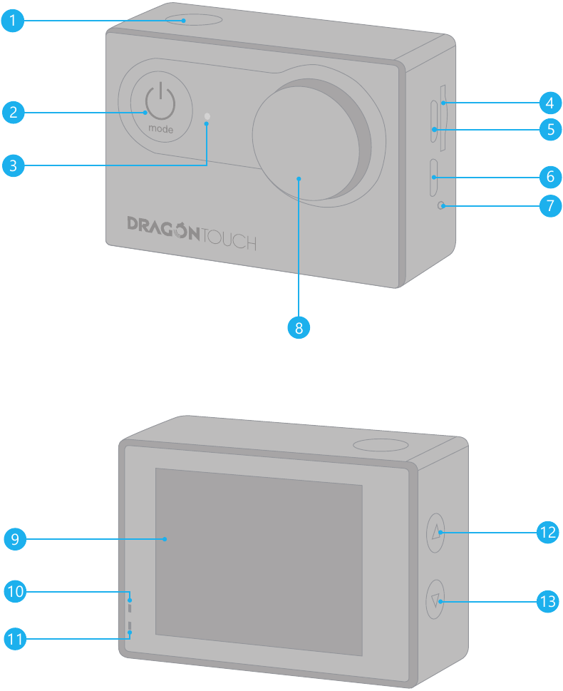 Dragon Touch Vision 4 - Action Camera Manual | ManualsLib