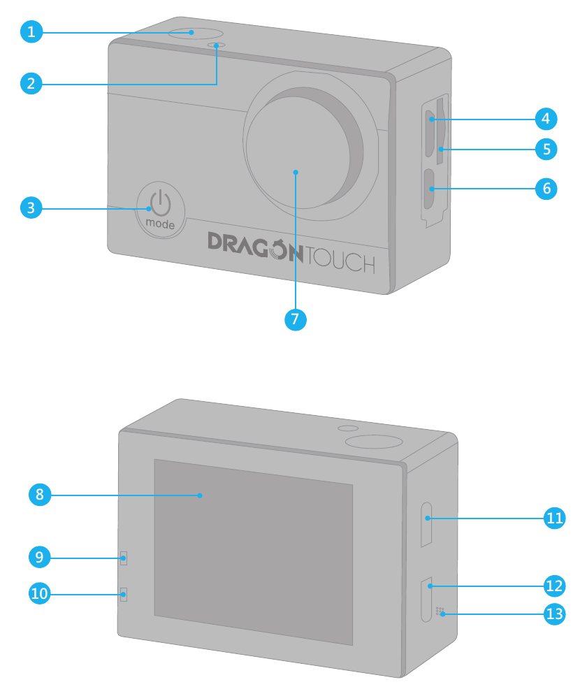 Dragon Touch Vision 3 - Action Camera Manual | ManualsLib