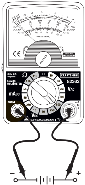 Craftsman 82362 - Analog Multimeter Manual | ManualsLib