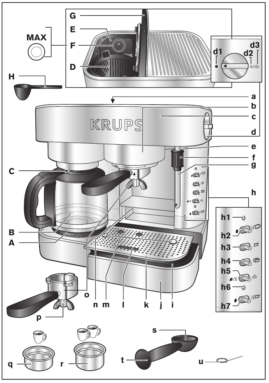 KRUPS XP6040 - Coffee Maker 2-in-1 Manual | ManualsLib