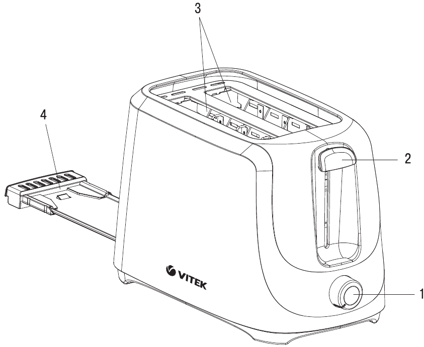 Vitek VT-9001 - Toaster Manual | ManualsLib
