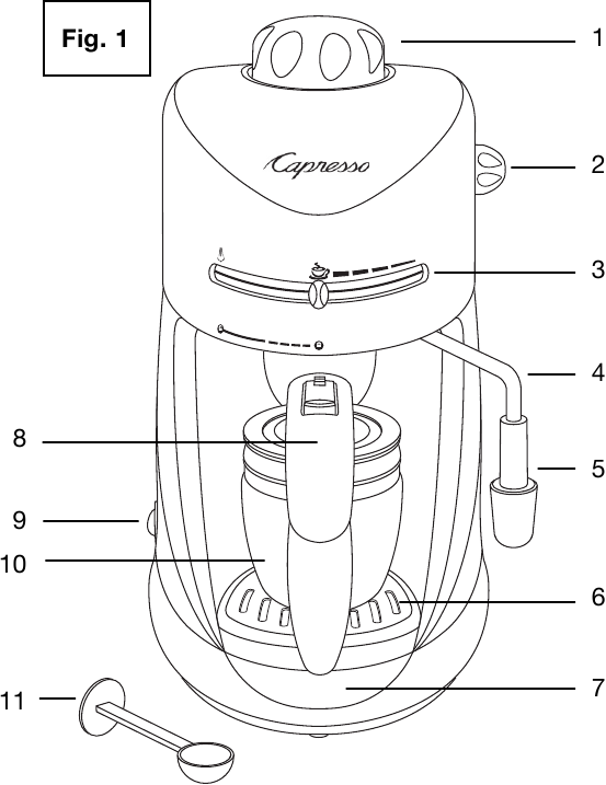 Capresso 303 - 4-cup Espresso Cappuccino Machine Manual | ManualsLib