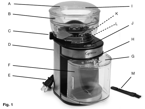 Capresso 595 - Ceramic Burr Grinder Manual | ManualsLib