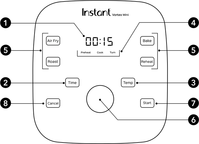 Instant Pod VORTEX MINI - 2-quart Air Fryer Manual | ManualsLib