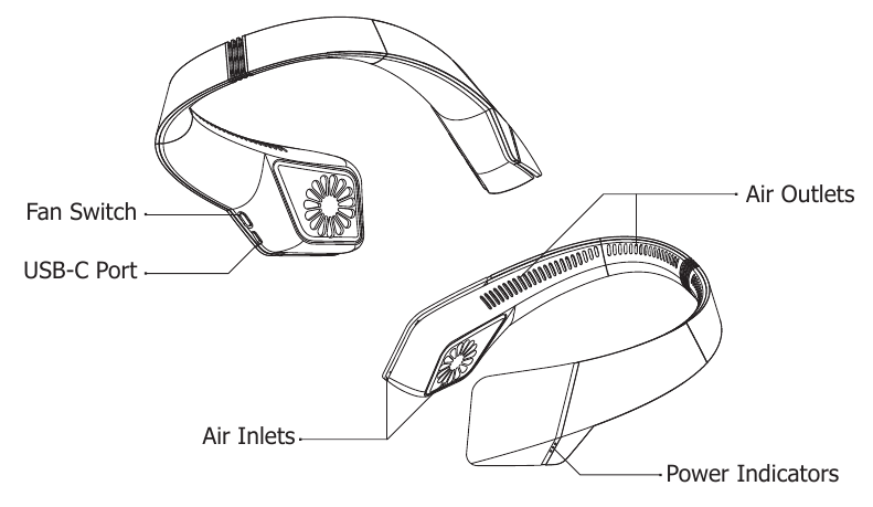 Nitecore NEF20 - Portable Bladeless Neck Fan Manual | ManualsLib