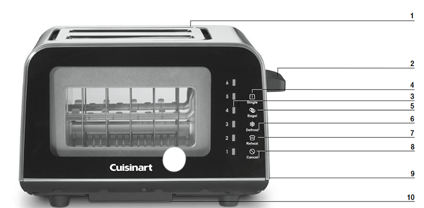 Cuisinart ViewPro CPT-3000 - Glass 2-Slice Toaster Manual | ManualsLib