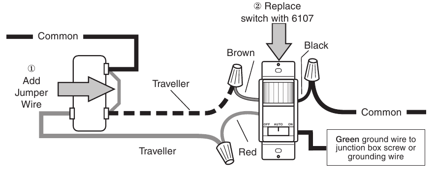 Cooper 6107 - Motion Sensing 3-Way Wall Switch Installation Manual ...